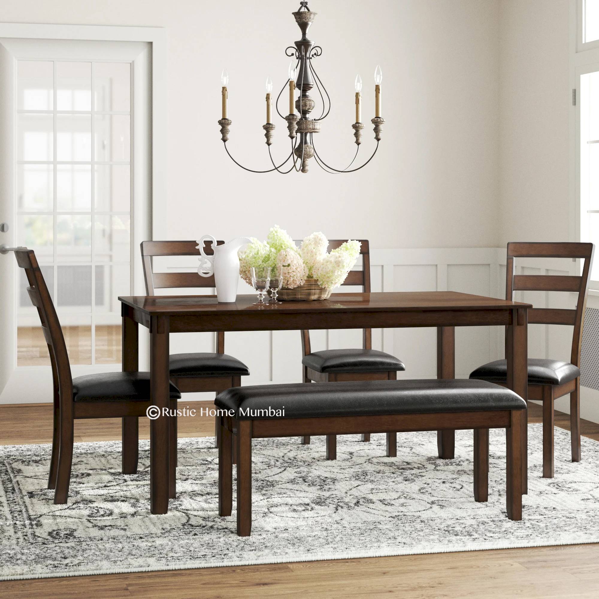 Alvin Six Seater Dining Table – Rustic Home